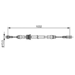 Bosch Seilzug, Feststellbremse 1987482548 f&uuml;r RENAULT