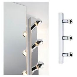 Paulmann Spiegelleuchte "Spiegelleuchte IP44 E14 230V dimmbar", grau (chromfarben), 3, H: 7,5cm, 1 Stk., Leuchten, Ein-/Ausschalter, Spiegelleuchte