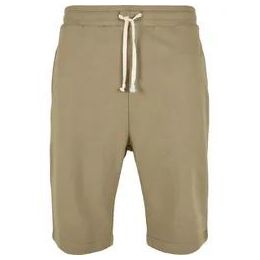 Sweatshorts Urban Classics "Urban Classics Herren Low Crotch Sweatshorts", Herren, Gr. M, US-Gr&ouml;&szlig;en, khaki, 65% Baumwolle, 35% Polyester, unifarben, loose fit, Hosen Sweatshorts
