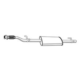 VEGAZ Mittelschalld&auml;mpfer ms227 f&uuml;r Mercedes