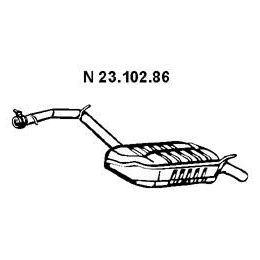 VEGAZ Endschalld&auml;mpfer ms429 hinten links f&uuml;r Mercedes