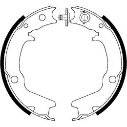 ATE Bremsbackensatz, Feststellbremse 03013703892 f&uuml;r MITSUBISHI