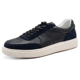 Sneaker Tamaris, Herren, Gr. 43, navy, Leder, Veloursleder, Schuhe Sneaker, Freizeitschuh, Schn&uuml;rschuh mit dezenten Ziern&auml;hten, f&uuml;r Herren