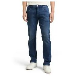 Straight-Jeans Tom Tailor, Herren, Gr. 32, L&auml;nge 32, used schwarz stone blau denim, Denim/Jeans, Obermaterial: 92% Baumwolle, 6% Polyester, 2% Elasthan, unifarben, straight fit kn&ouml;chellang, Jeans Straight-Jeans, im Five-Pocket Style