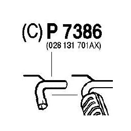 VEGAZ Abgasrohr vr232 mitte f&uuml;r VW