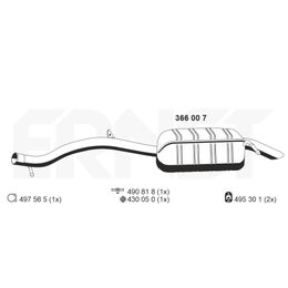 Ernst Endschalld&auml;mpfer 366007 links f&uuml;r Mercedes