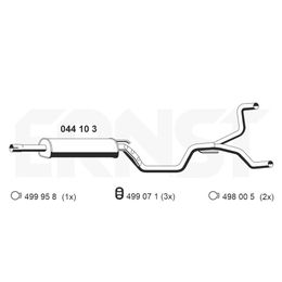 Ernst Mittelschalld&auml;mpfer 044103 f&uuml;r Opel GM