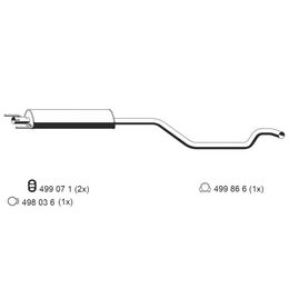Ernst Mittelschalld&auml;mpfer 055277 f&uuml;r Opel GM
