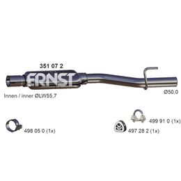 Ernst Mittelschalld&auml;mpfer 351072 f&uuml;r Mercedes