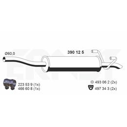 Ernst Mittelschalld&auml;mpfer 390125 f&uuml;r Mercedes