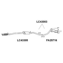 VEGAZ Endschalld&auml;mpfer ls122 f&uuml;r LANCIA