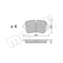 METELLI Bremsbelagsatz, Scheibenbremse 2211301 f&uuml;r Audi
