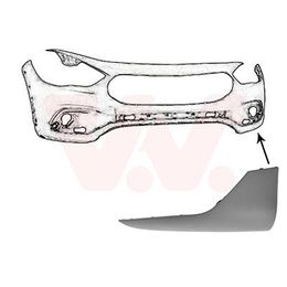 Van Wezel Spoiler 2960501 vorne links f&uuml;r MERCEDES-BENZ