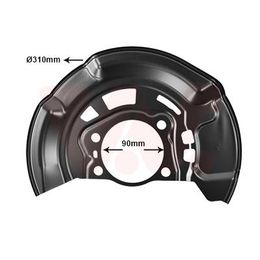 Van Wezel Spritzblech, Bremsscheibe 5470372 Vorderachse rechts f&uuml;r TOYOTA