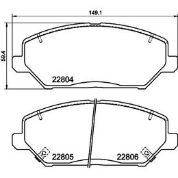 DON Bremsbelagsatz, Scheibenbremse pcp1725 f&uuml;r HYUNDAI