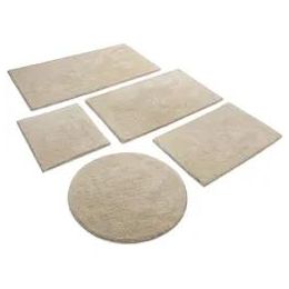 Badematte Wecon Home BASICS "Erik", beige, H:20mm, Baumwolle, Badematten, Badematte, waschbar, rutschfest, sehr weich, strapazierf&auml;hig, pflegeleicht