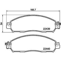 Hella Bremsbelagsatz, Scheibenbremse 8db355032071 f&uuml;r NISSAN
