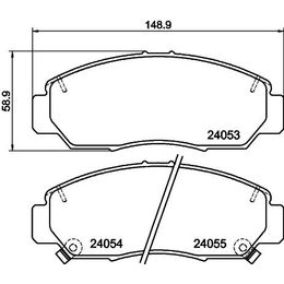 Hella Bremsbelagsatz, Scheibenbremse 8db355010981 f&uuml;r HONDA (GAC)