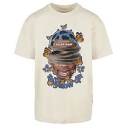 T-Shirt "Upscale by Mister Tee M&auml;nner Grow Up Oversize Tee", Damen, Gr. XL, sand, 100% Baumwolle, UPSCALE BY MISTER TEE, unifarben, oversize, Rundhals, Shirts T-Shirt