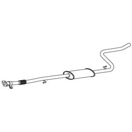 VEGAZ Mittelschalld&auml;mpfer fts516 f&uuml;r Fiat