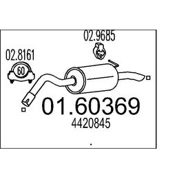 MTS MARKENTECHNIKSERVICEGMBH & CO. KG MTS Endschalld&auml;mpfer 0160369 f&uuml;r Ford