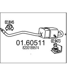 MTS MARKENTECHNIKSERVICEGMBH & CO. KG MTS Endschalld&auml;mpfer 0160511 f&uuml;r RENAULT