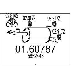 MTS MARKENTECHNIKSERVICEGMBH & CO. KG MTS Endschalld&auml;mpfer 0160787 f&uuml;r Opel