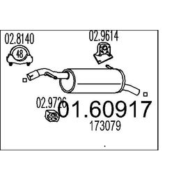 MTS MARKENTECHNIKSERVICEGMBH & CO. KG MTS Endschalld&auml;mpfer 0160917 f&uuml;r Peugeot