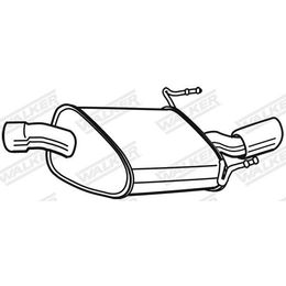 WALKER Endschalld&auml;mpfer 23034 f&uuml;r Opel Vaughall