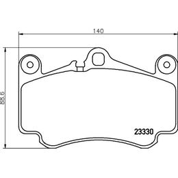 Hella Bremsbelagsatz, Scheibenbremse 8db355043081 f&uuml;r Porsche