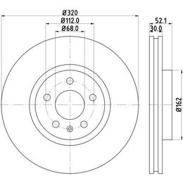 Hella Bremsscheibe 8dd355129231 320mm 30mm f&uuml;r Audi (FAW) VW