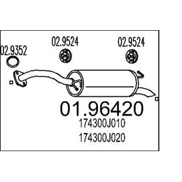 MTS MARKENTECHNIKSERVICEGMBH & CO. KG MTS Endschalld&auml;mpfer 0196420 f&uuml;r TOYOTA