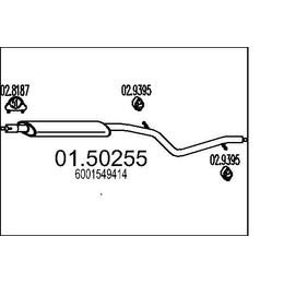 MTS MARKENTECHNIKSERVICEGMBH & CO. KG MTS Mittelschalld&auml;mpfer 0150255 f&uuml;r DACIA