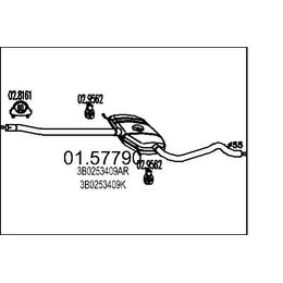 MTS MARKENTECHNIKSERVICEGMBH & CO. KG MTS Mittelschalld&auml;mpfer 0157790 f&uuml;r VW