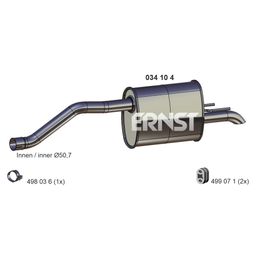 Ernst Endschalld&auml;mpfer 034104 f&uuml;r Opel GM