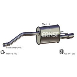 Ernst Endschalld&auml;mpfer 034111 f&uuml;r Opel GM