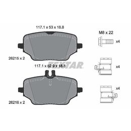 TEXTAR Bremsbelagsatz, Scheibenbremse 2621501 f&uuml;r Mercedes