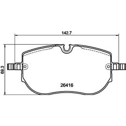 Hella Bremsbelagsatz, Scheibenbremse 8db355043831 Vorderachse f&uuml;r CUPRA Skoda