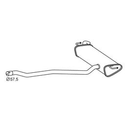 VEGAZ Endschalld&auml;mpfer fts522 f&uuml;r Fiat