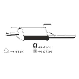 Ernst Endschalld&auml;mpfer 043014 f&uuml;r Opel GM