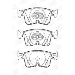 Champion Bremsbelagsatz, Scheibenbremse 574084ch f&uuml;r AUDI VW