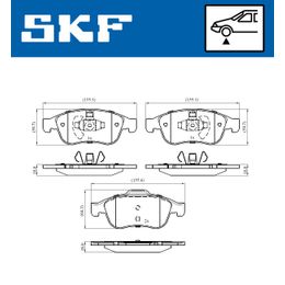 SKF Bremsbelagsatz, Scheibenbremse vkbp80015 f&uuml;r MITSUBISHI NISSAN DACIA RENAULT