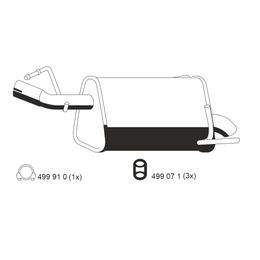 Ernst Endschalld&auml;mpfer 033275 f&uuml;r Opel GM