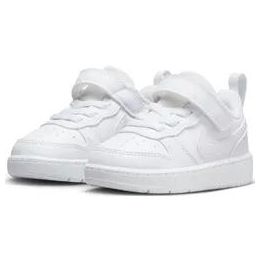 Sneaker Nike SPORTSWEAR "COURT BOROUGH LOW RECRAFT (TD)", M&auml;dchen, Gr. 21, wei&szlig; (wei&szlig;, wei&szlig;), Synthetik, Textil, Schuhe Sneaker, Design auf den Spuren des Air Force 1, f&uuml;r Kinder