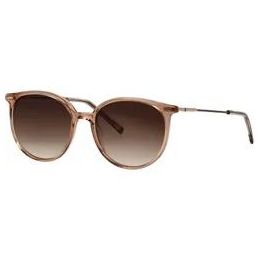 HUMPHREY&acute;S eyewear Sonnenbrille HUMPHREY ́S EYEWEAR "Modell 585345", Damen, beige (sand, grau), leicht transparent, Sonnenbrillen Sonnenbrille, Form Karree/Eckig, Logoschriftzug auf B&uuml;gel, Kombifassung