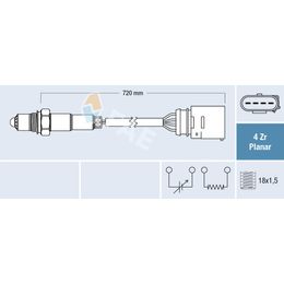 FAE Lambdasonde 77204 f&uuml;r AUDI SKODA VW STANDARD AUTOMOBILE VAG