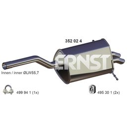 Ernst Endschalld&auml;mpfer 352024 f&uuml;r Mercedes
