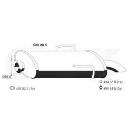 Ernst Endschalld&auml;mpfer 500005 f&uuml;r Peugeot