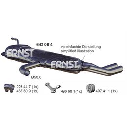 Ernst Endschalld&auml;mpfer 642064 f&uuml;r SEAT