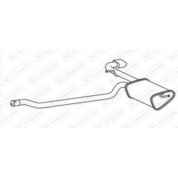 VEGAZ Endschalld&auml;mpfer fts548 f&uuml;r Fiat